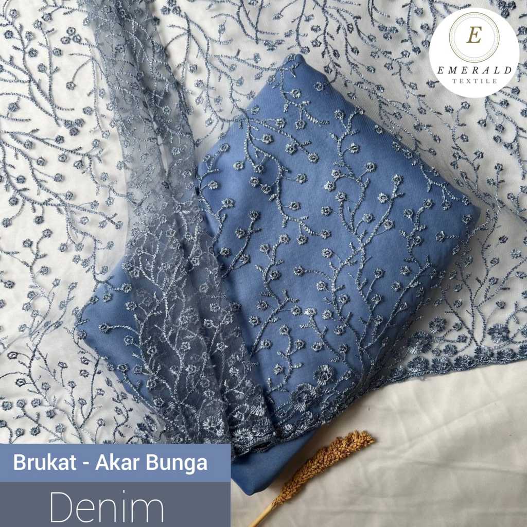 Jual SETENGAH METER Kain Brukat Tile Prancis Bahan Kebaya Motif Akar ...