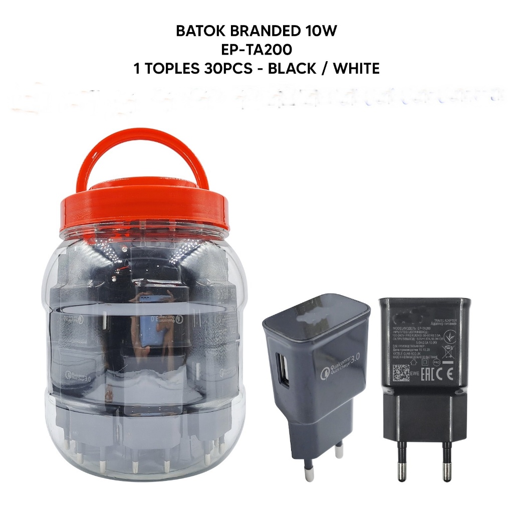 Jual ADAPTOR EP-TA200 BLACK BRANDED TOPLES ( BELI 30PCS FREE TOPLES ...