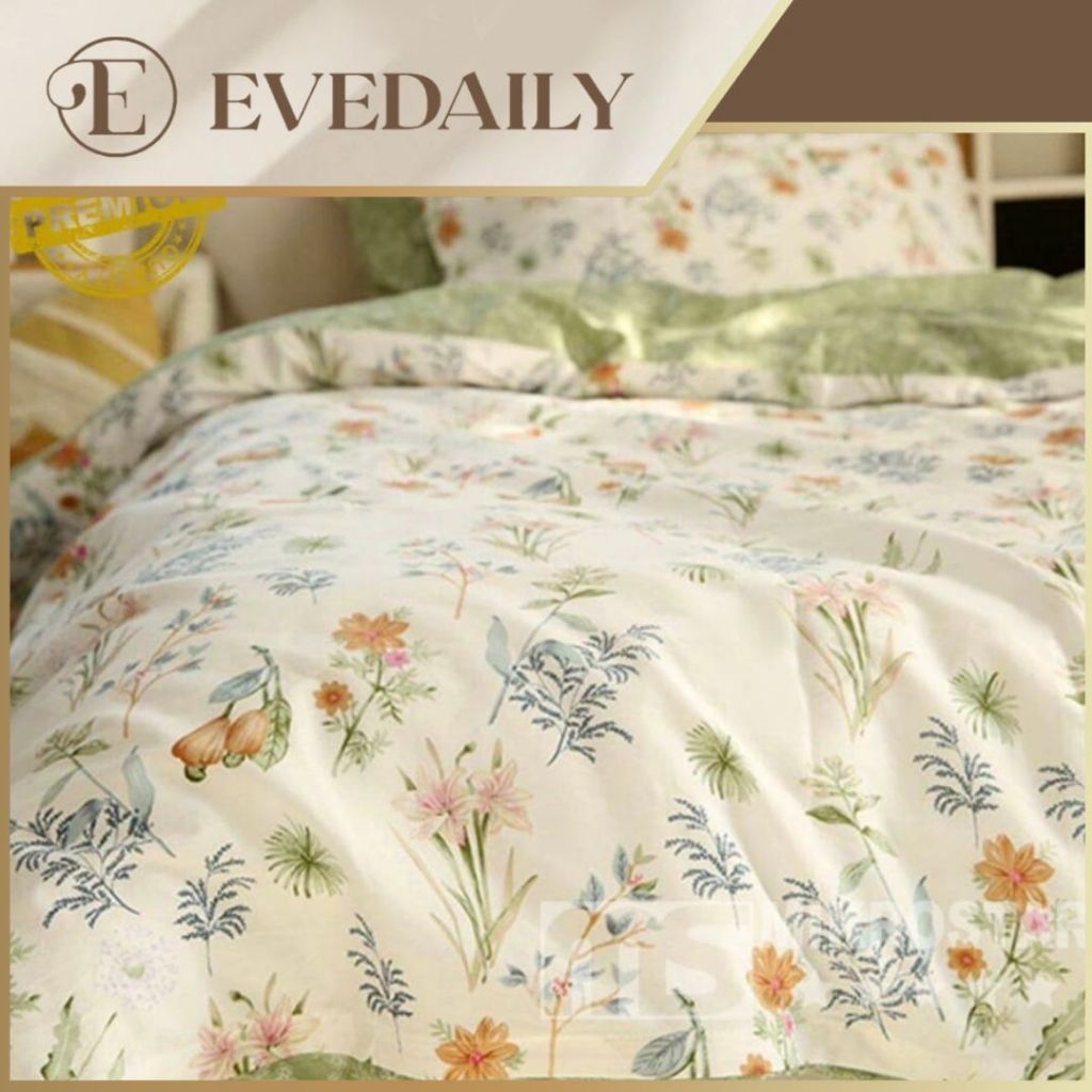 Jual Promo Bed Cover Full Set Sprei Audrey Garden Mix Olive - Bunga ...
