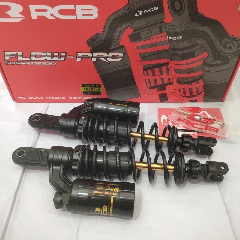 Jual Shock RCB Flow Pro Honda PCX 160 365mm Black Premium hitam Grey ...
