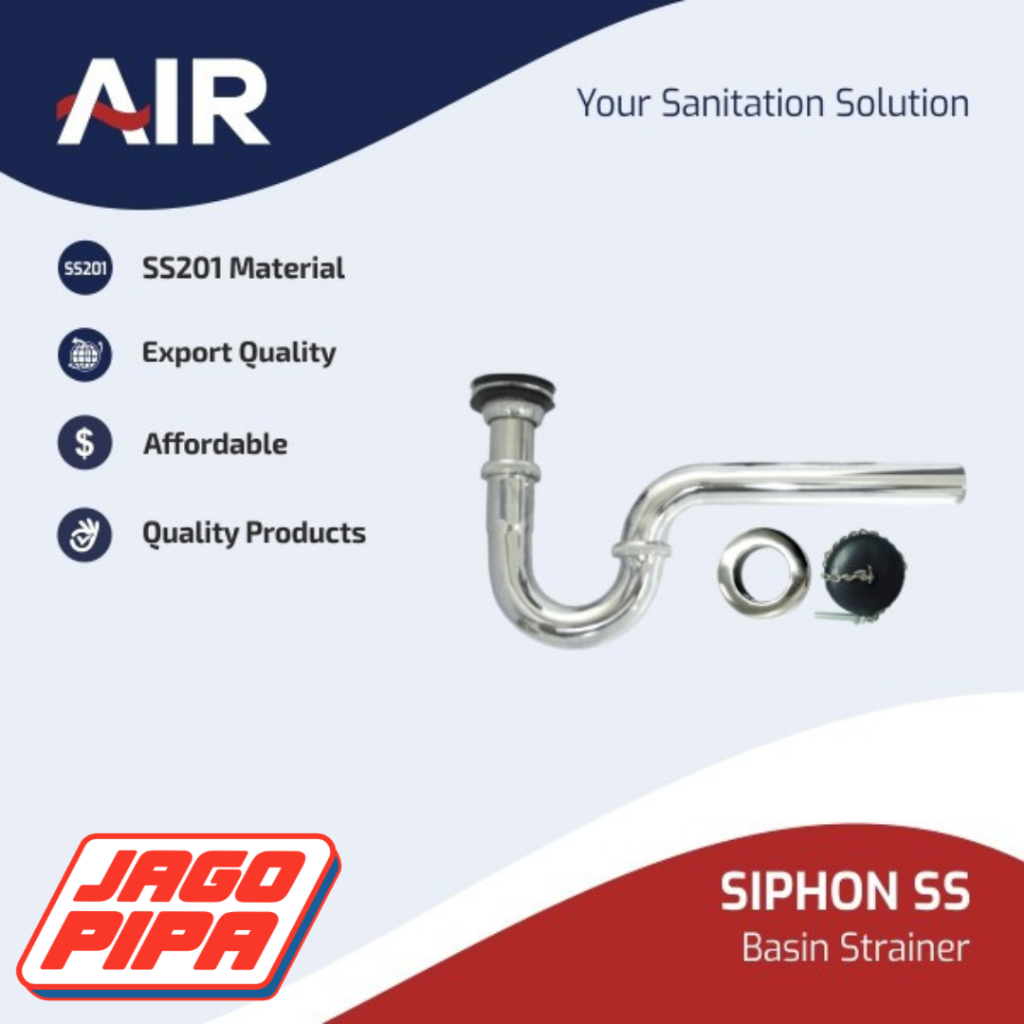 Jual AIR Siphon SS Pop Up Sifon Afur Set P-Trap Pembuangan Leher Angsa ...