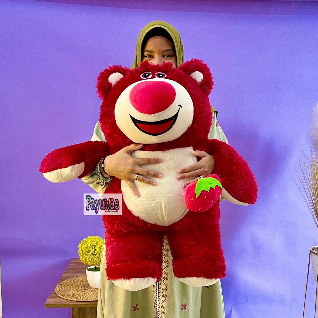 Jual BONEKA LOTSO JUMBO BEAR STRAWBERRY TOY STORY MAINAN BERUANG VIRAL ...