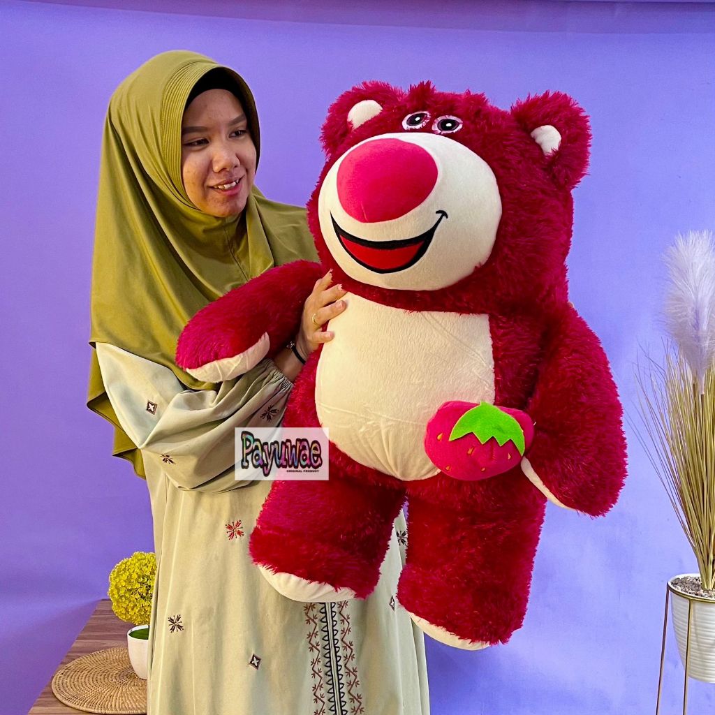 Jual BONEKA LOTSO BEAR STRAWBERRY TOY STORY UKURAN JUMBO 70CM HARGA ...