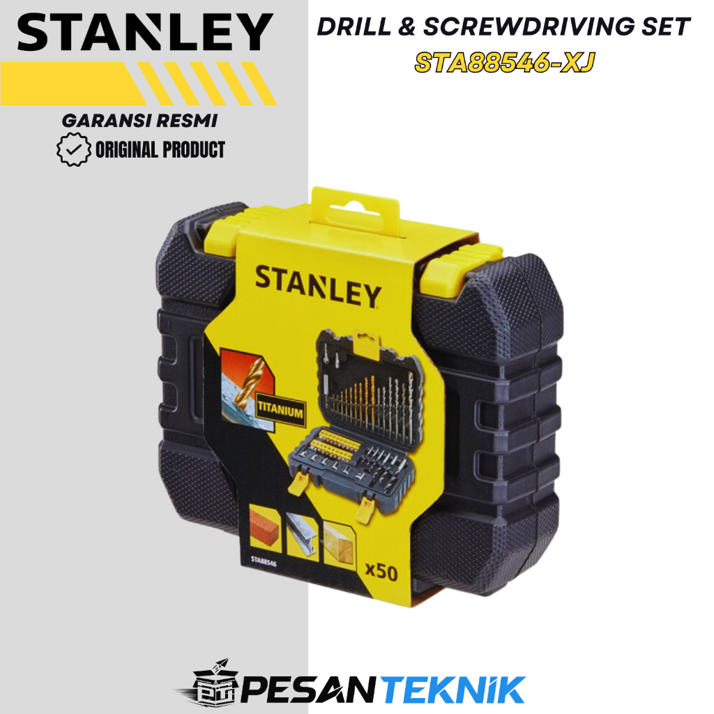 Jual Stanley Drill&Screwdriving Set Mata Bor&Obeng Set 50Pcs STA88546-XJ | Shopee Indonesia