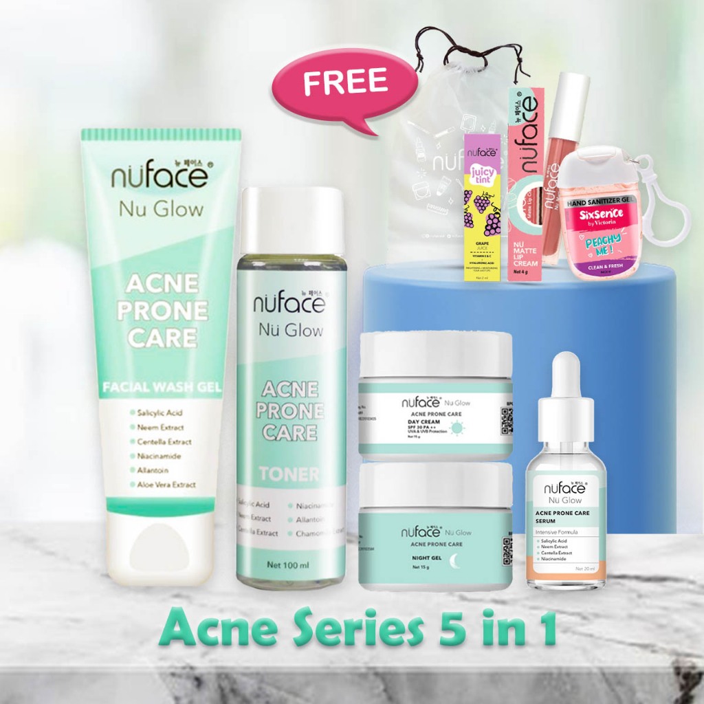 Jual Nuface Skincare Fuji Nuglow Acne Prone Care Package Paket Acne Nu ...