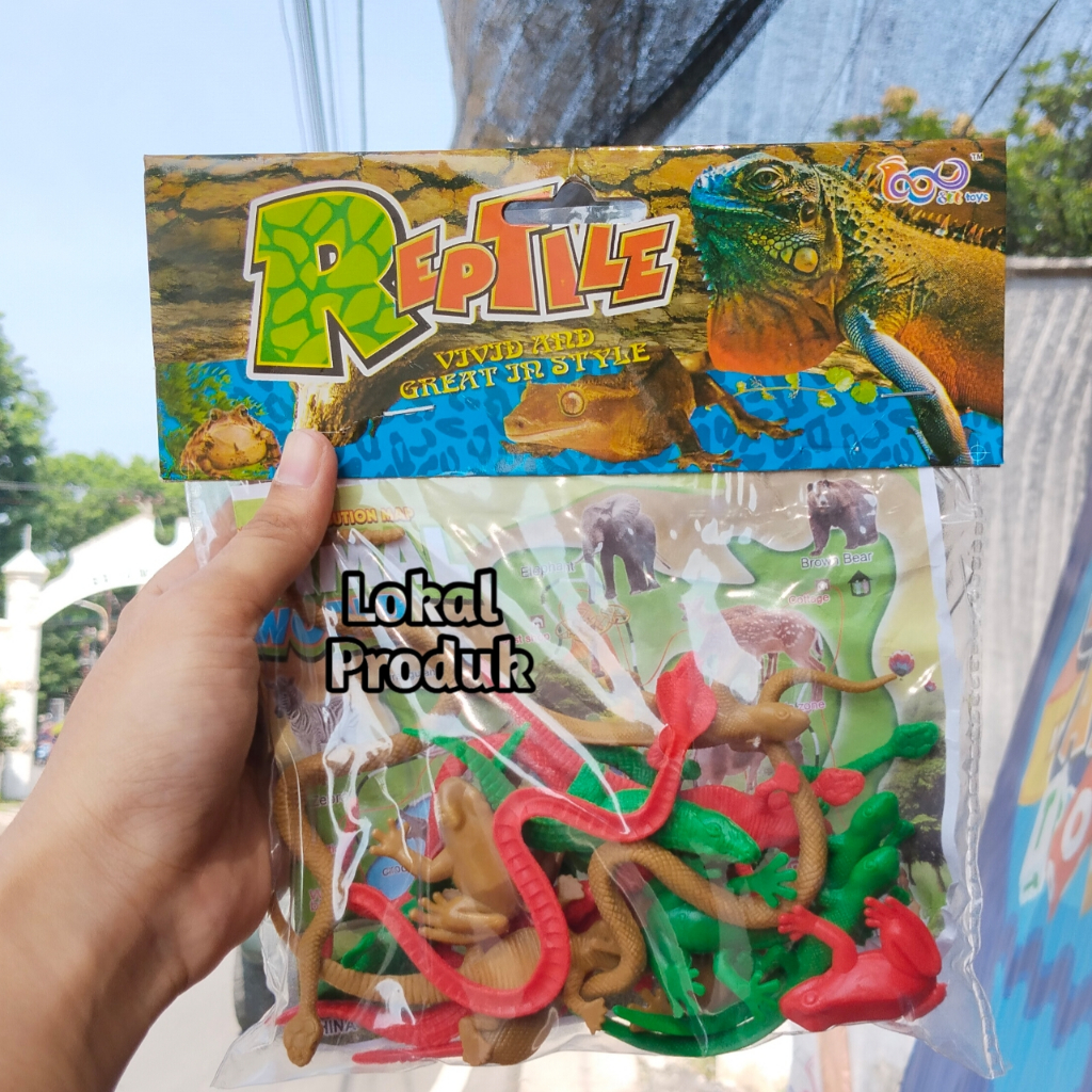 Jual Hewan Reptile Action Figure Banyak Warna Dan Macam Macam Binatang ...