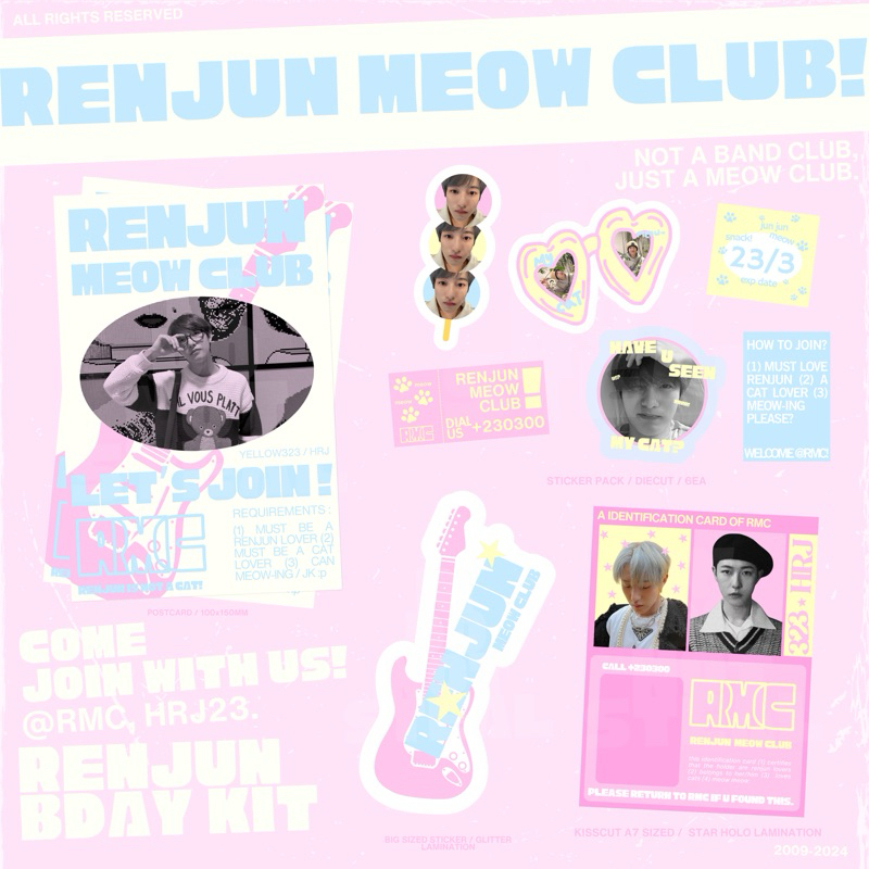 Jual RENJUN MEOW CLUB STICKER PACK! | Shopee Indonesia