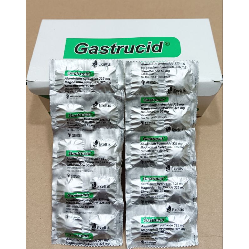 Jual Gastrucid tablet strip isi 10 tablet kunyah | Shopee Indonesia
