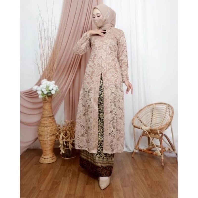 Jual Bigair fashion kebaya Kartini kebaya Long brukat floy Setelan ...