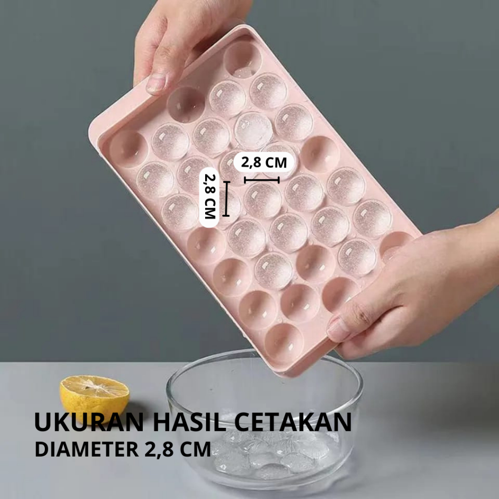 Jual Cetakan Es Batu Bulat 33 Sekat / Slot | Alat Cetak Es Jelly ...