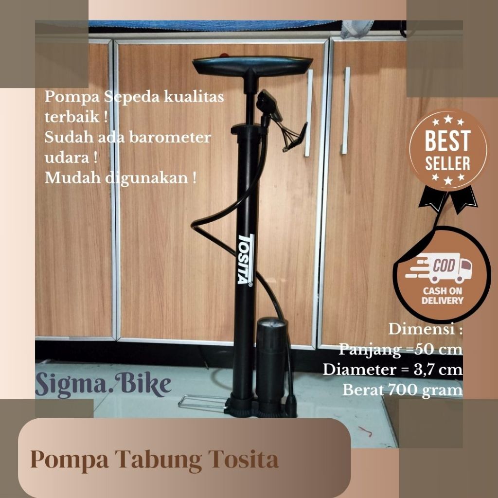 Jual POMPA TABUNG TOSITA POMPA BAN SEPEDA POMPA TABUNG SEPEDA POMPA ...