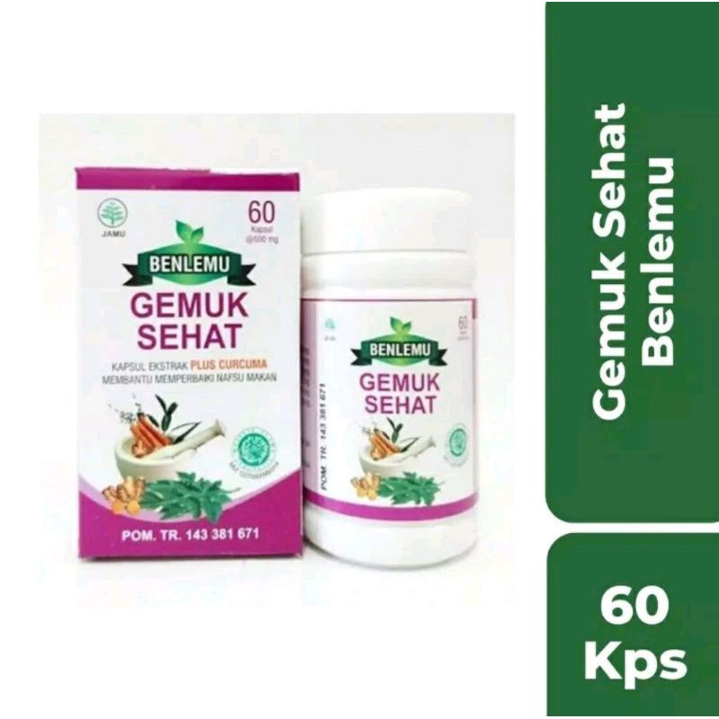 Jual Kapsul Gemuk Sehat Benlemu Al Ghuroba Isi 60 Kapsul | Shopee Indonesia