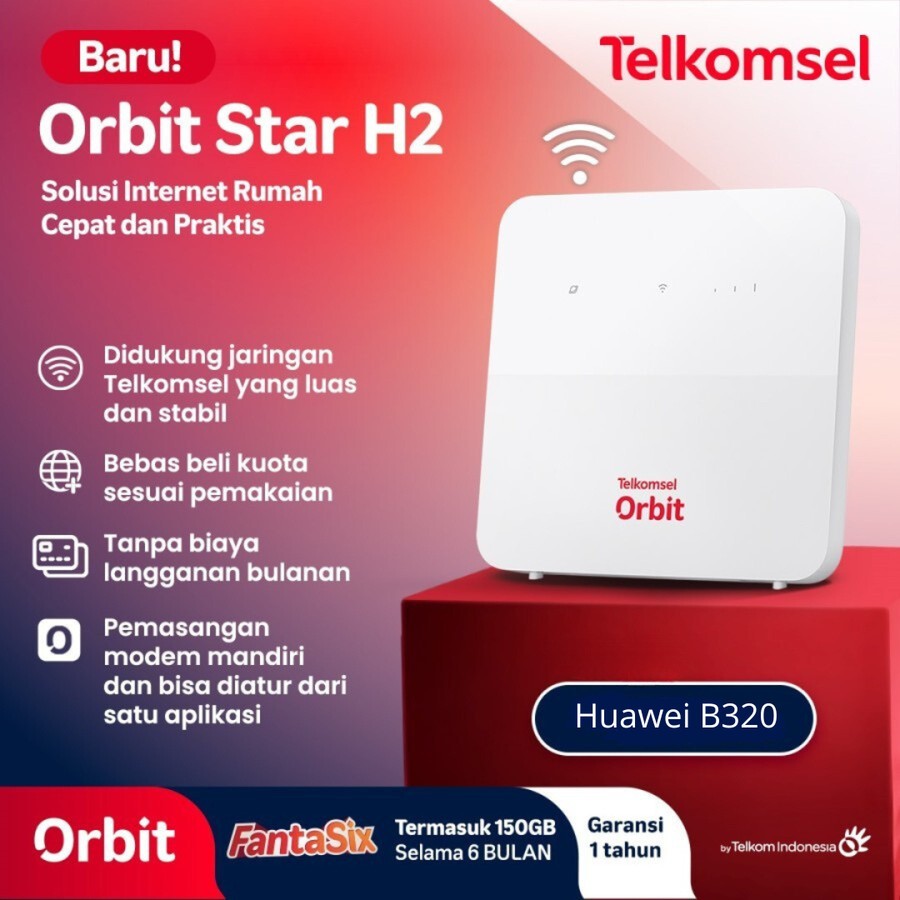 Jual Orbit Telkomsel Modem Wifi Router Star H2 B320 4G CPE 5S LTE ...