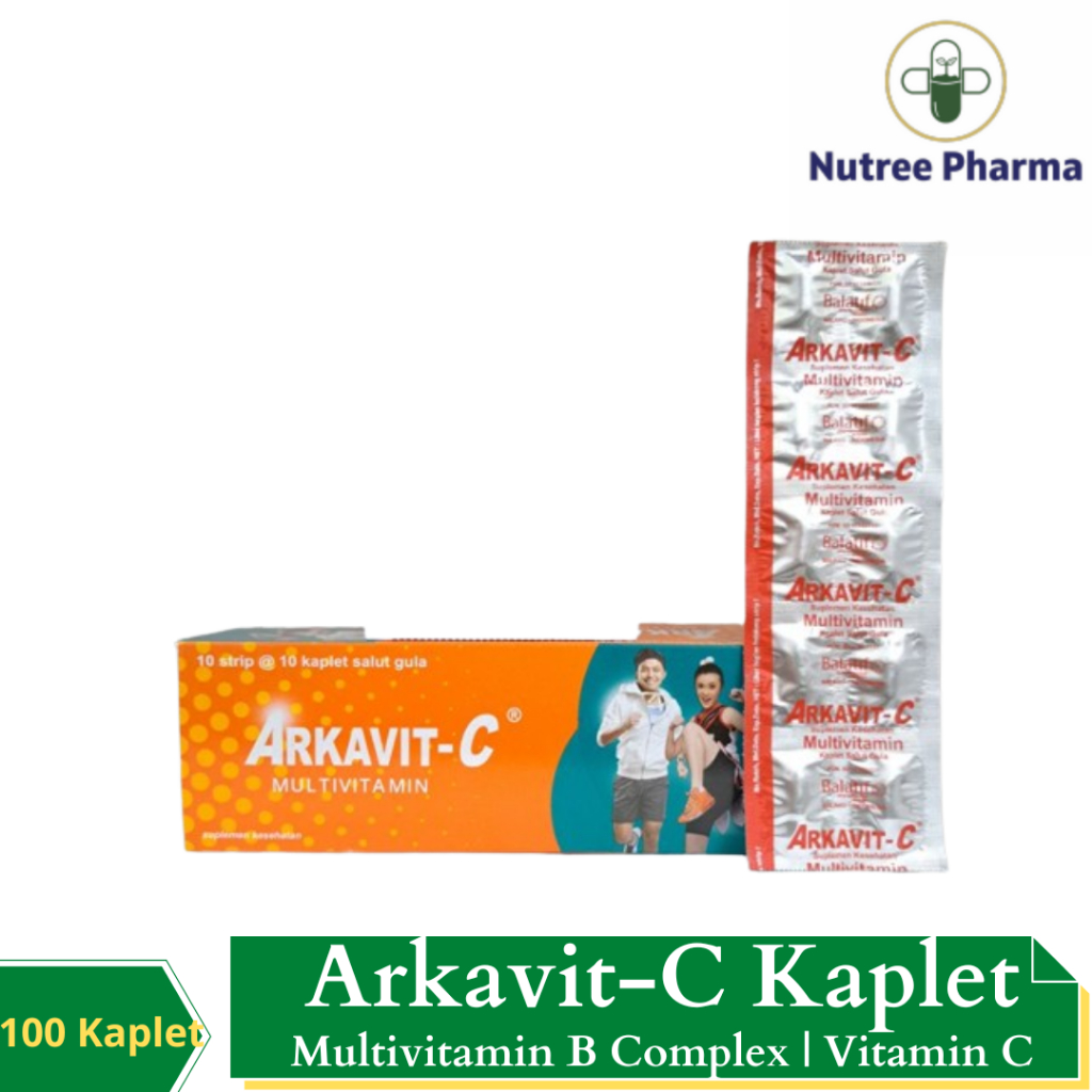 Jual ⚡MURAH & DIJAMIN ORI⚡ ARKAVIT C / ARKAVIT-C BOX ISI 100 KAPLET ...