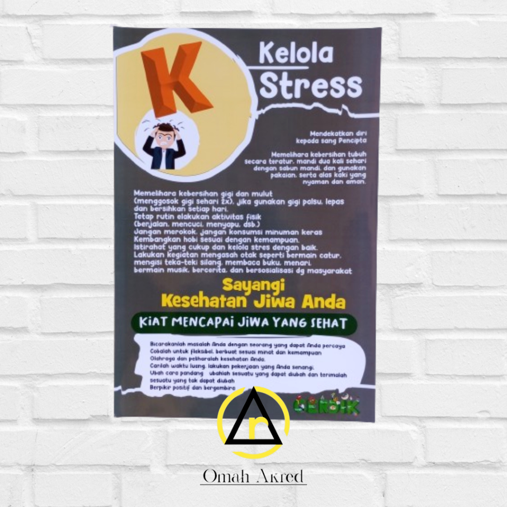 Jual Poster CERDIK - Kelola Stress - Kesehatan Jiwa - Poster Penyakit ...