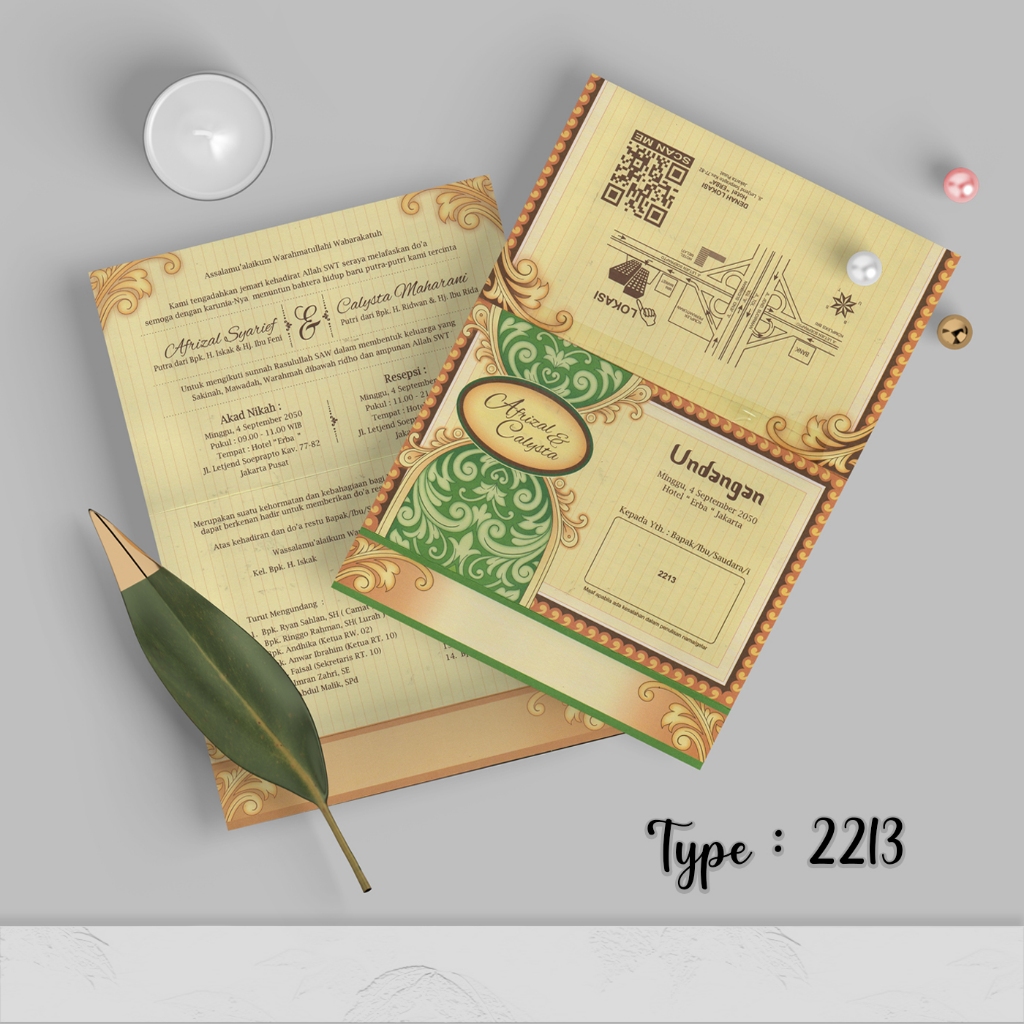 Jual SURAT UNDANGAN ERBA TEMA 2213 LUX PREMIUM | Shopee Indonesia