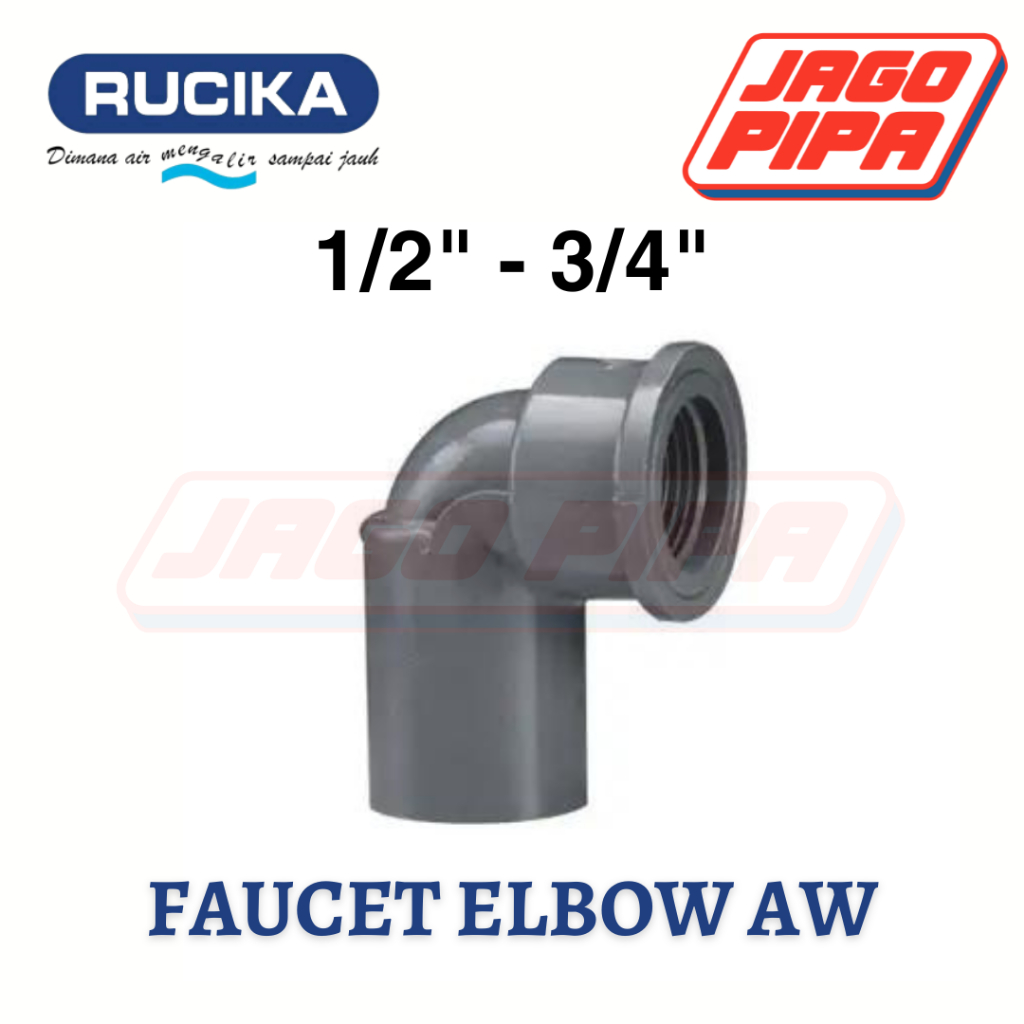 Jual Rucika Knee Drat Dalam AW 1/2 || 3/4 Inch 1/2" 3/4" KDD Faucet Elbow Knie Fitting PVC ...