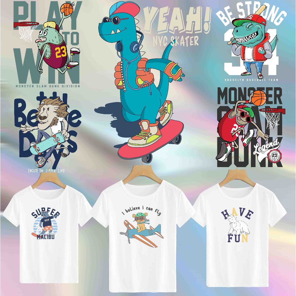 Jual SABLON STICKER DTF UKURAN 14CM TEMA COOL ANIMAL | Shopee Indonesia