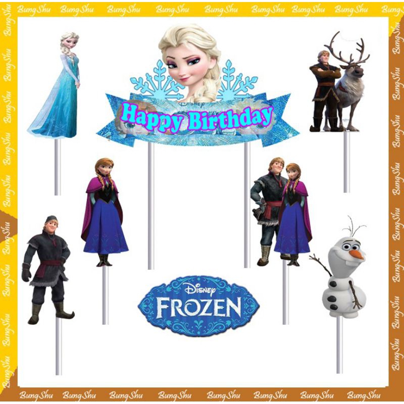 Jual topper kue Frozen,hiasan kue ulang tahun Frozen,Topper karakter ...