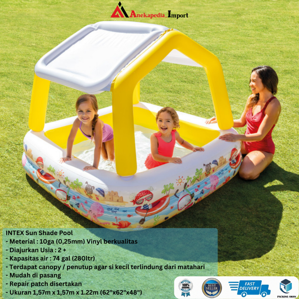 Jual Intex Kolam Renang Anak Atap Sun Shade Pool - Kolam Canopy - Intex ...