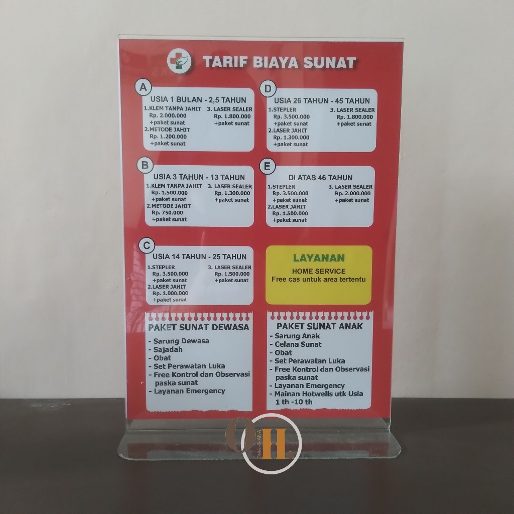 Jual Custom Akrilik Tarif Biaya - Akrilik Meja A4 - Akrilik Custom ...