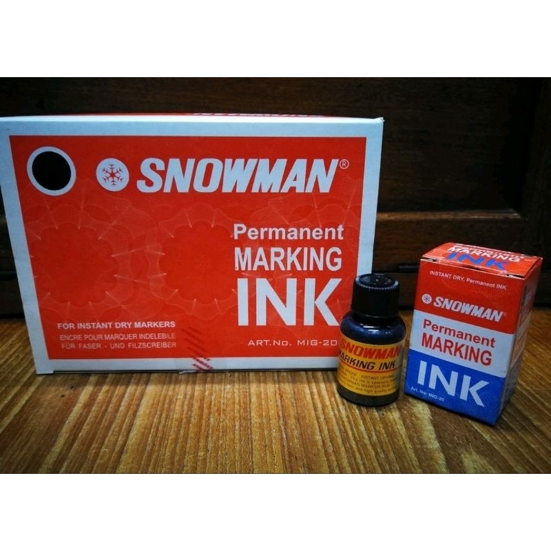 Jual Tinta Spido Permanent/Refill ink Snowman for whiteboard 12PCS ...