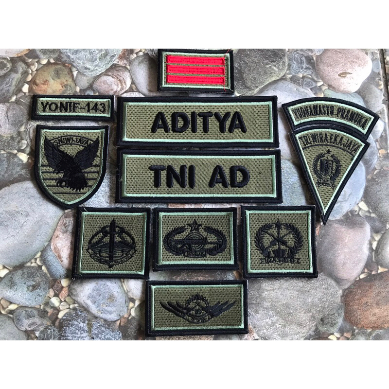 Jual BORDIR TNI ATRIBUT TNI BORDIR PAPAN NAMA PDL BORDIR TNI | Shopee Indonesia