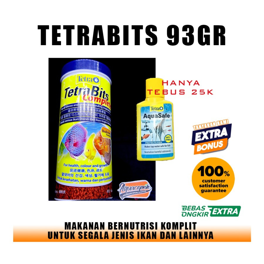 Jual TETRA BITS COMPLETE / TETRABITS 93 GRAM / 93 GR PAKAN IKAN FISH ...