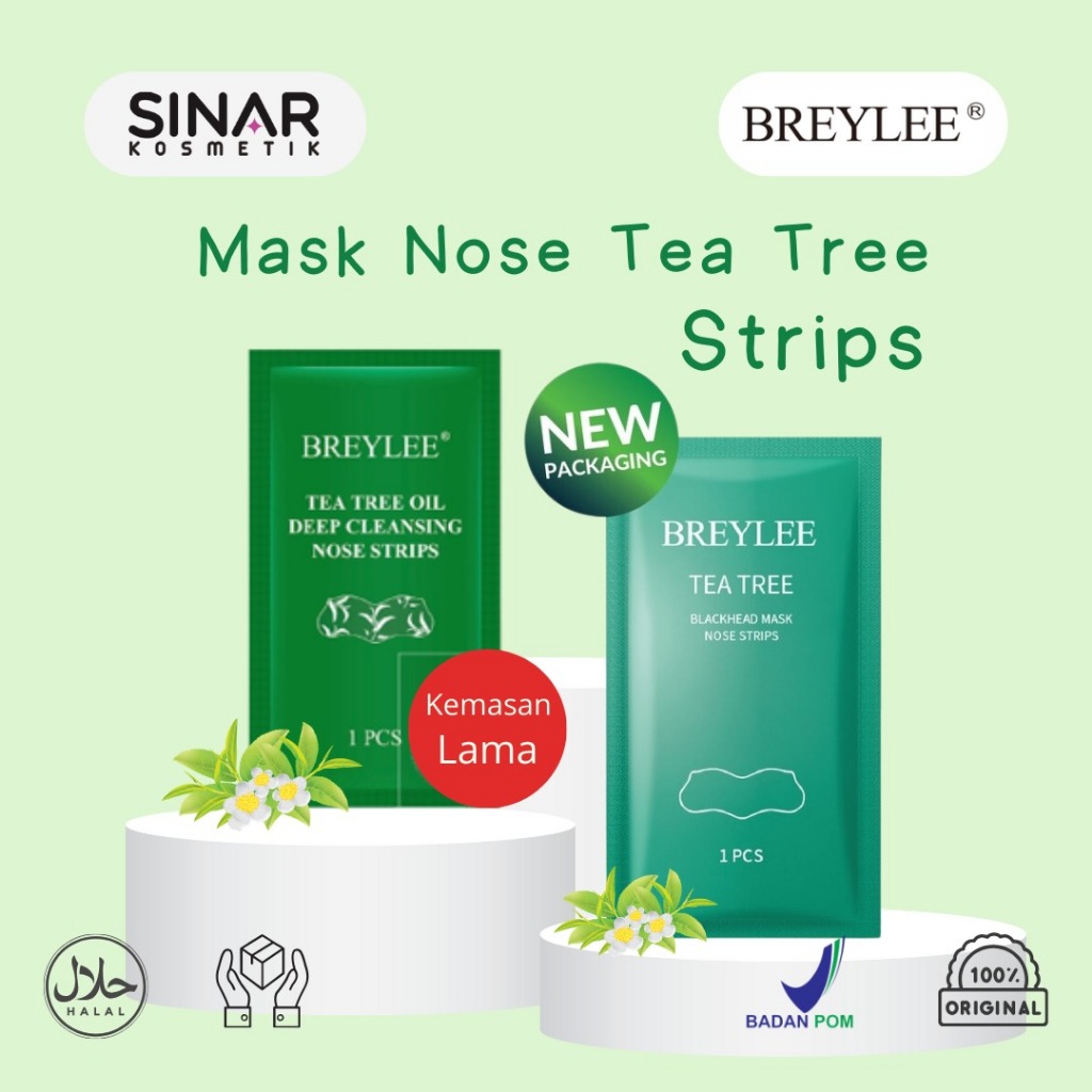 Jual [BPOM] Breylee Tea Tree Blackhead Mask Nose Strips - Masker Komedo ...
