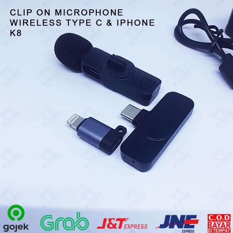 Jual BATAM GROSIR Mic Wireless Hp Vlog Youtuber Portable Mic for Iphone and Android - Microphone ...