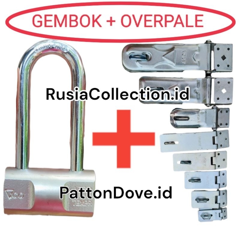 Jual GEMBOK PINTU + OVERPALE CANTOLAN GEMBOK 1PASANG , ALAT PENGAMAN ...