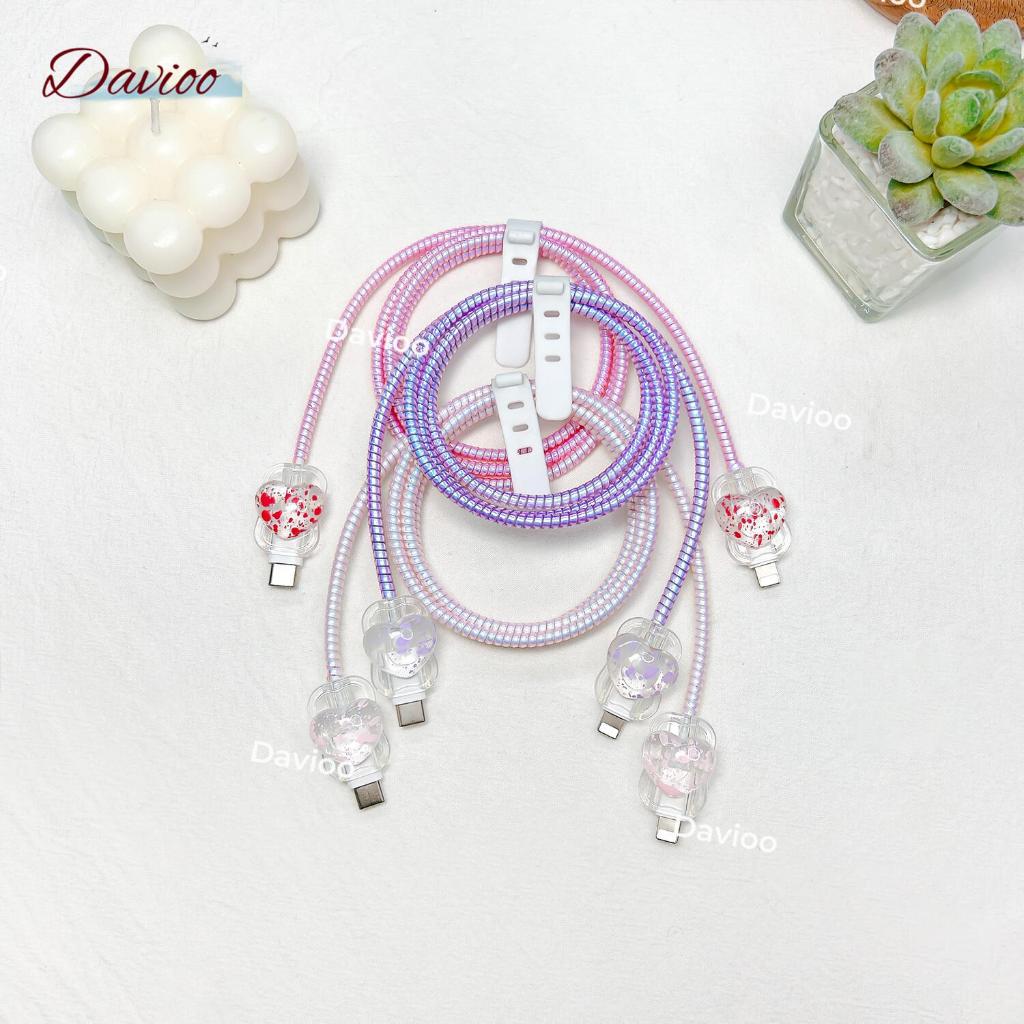 Jual 1 Set 4 item Pelindung Kabel Charger Iphone Lighting+Type-C ...