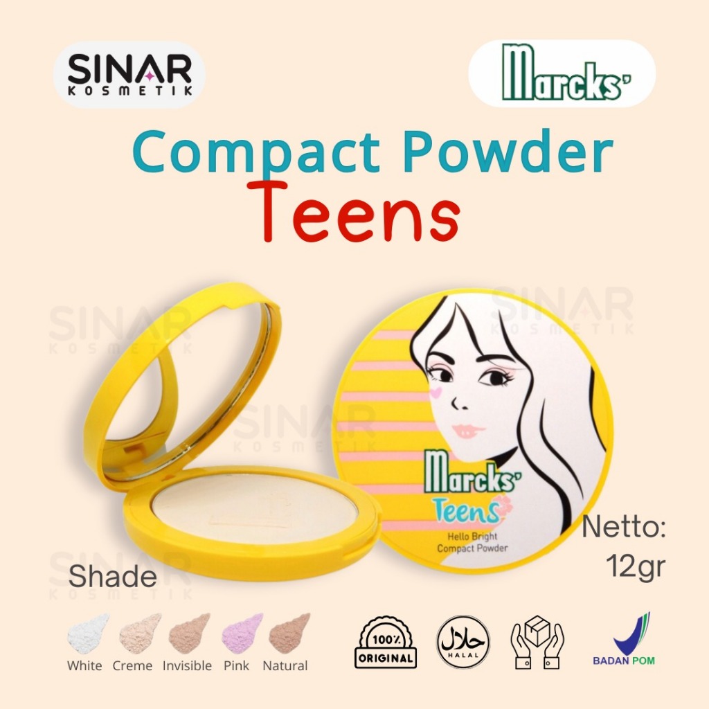 Jual Marcks Teens Compact Powder 12gr | Shopee Indonesia