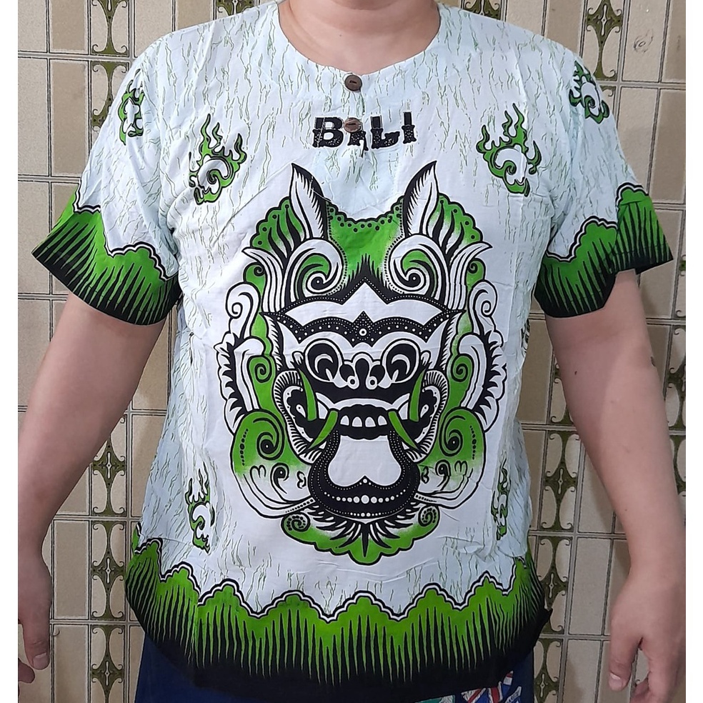 Jual ART L58Y Atasan Baju Barong Bali Motif Barong Singa Api Size Jumbo ...