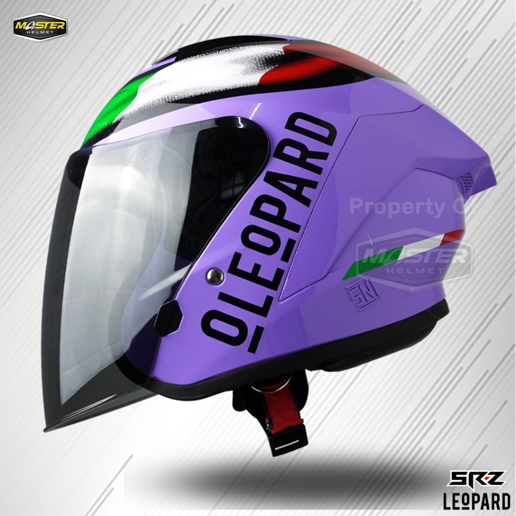 Jual HELM HALF FACE SRZ HELIOZ MOTIF LEOPARD SERIES MODEL JPR RR15 ...