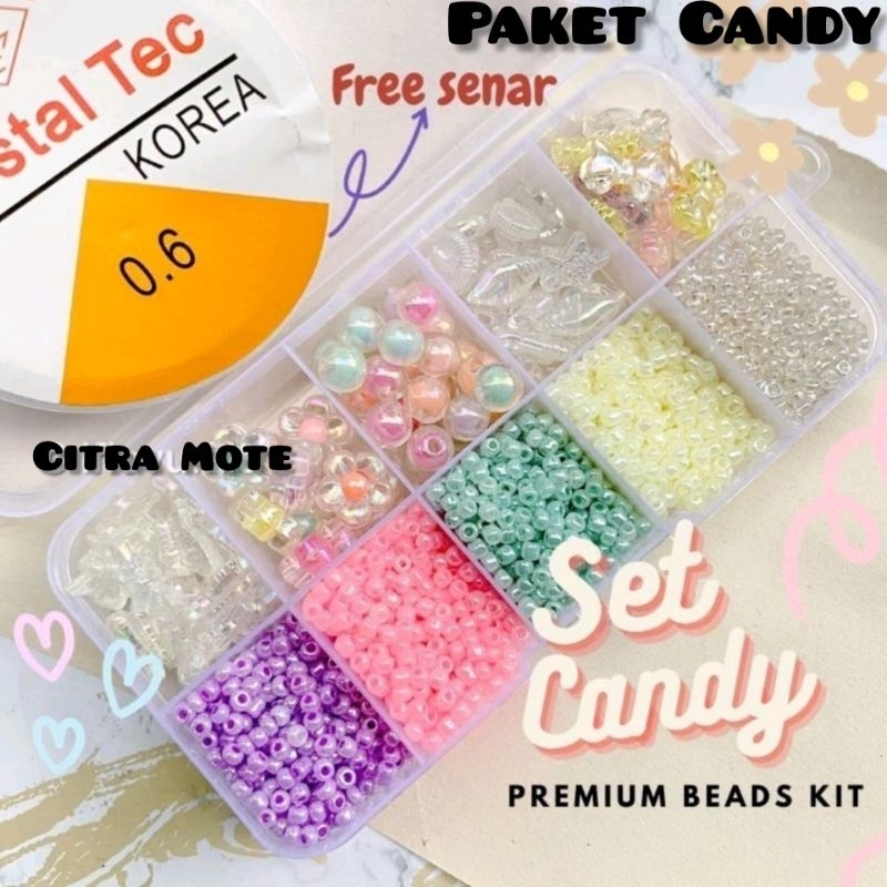 Jual Satu Set Paket Beads Kit Aesthetic + Senar Elastis | Set Manik ...