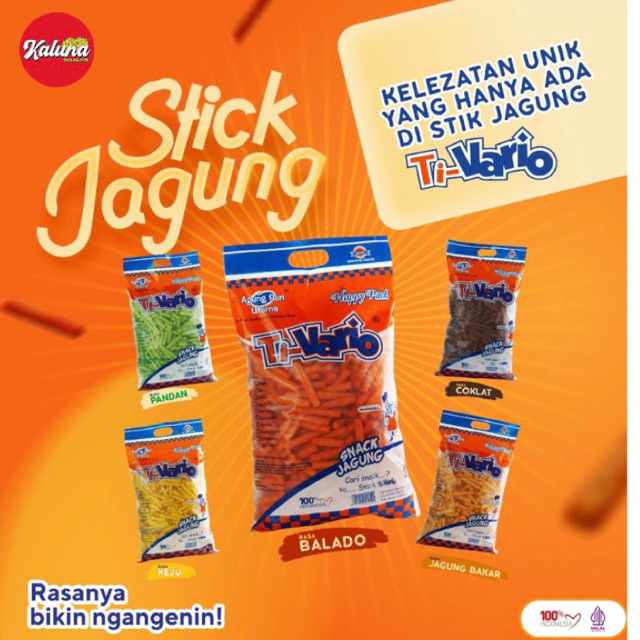 Jual STIK JAGUNG Ti Vario (GRATIS PACKING KARDUS) COKLAT,BALADO,KEJU ...