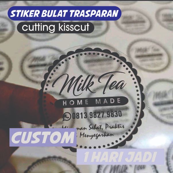 Jual Cetak Stiker Bulet Transparan Anti Air/Cetak Stiker Kemasan Label ... Jual Cetak Stiker Bulet Transparan Anti Air/Cetak Stiker Kemasan Label ...