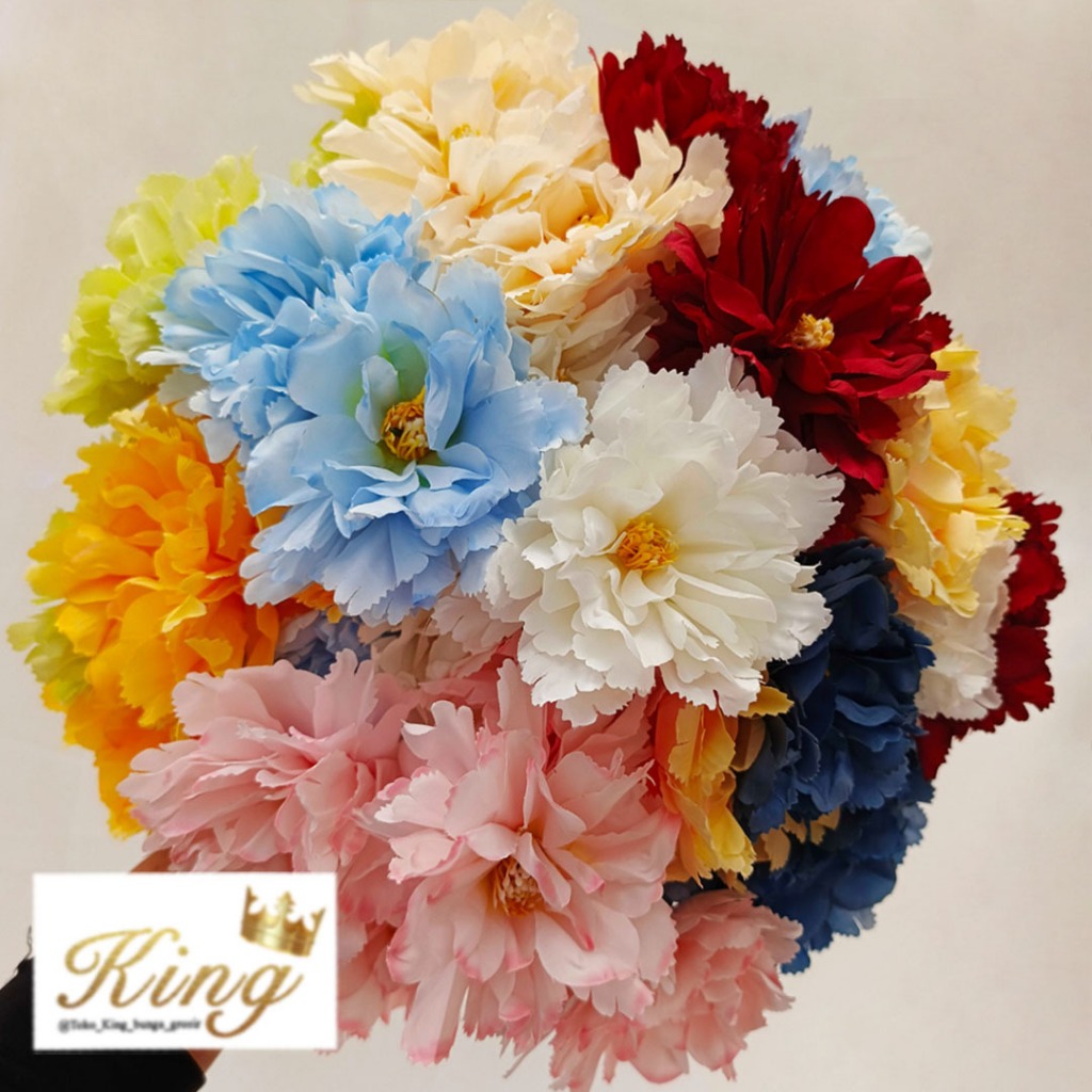 Jual Jumbo Carnation Bunga Dianthus Premium Artificial Flower Palsu ...