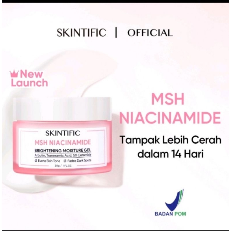 Jual SKINTIFIC Moisturizer MSH Niacinamide Brightening Gel 30gr pink ...