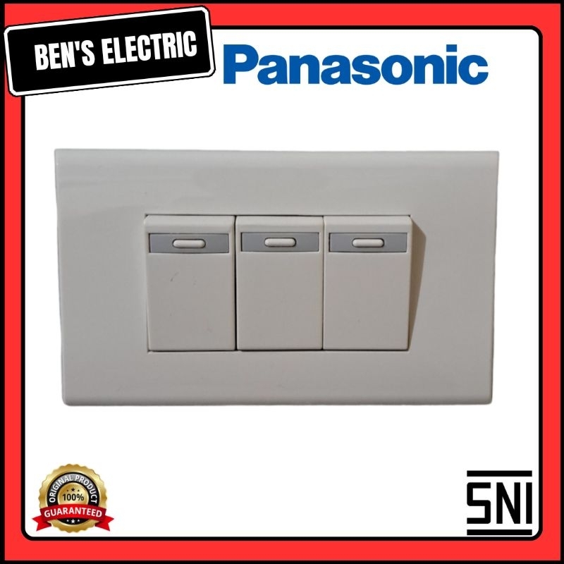 Jual Panasonic frame + 3 saklar box model panjang inbow/tanam | Shopee ...