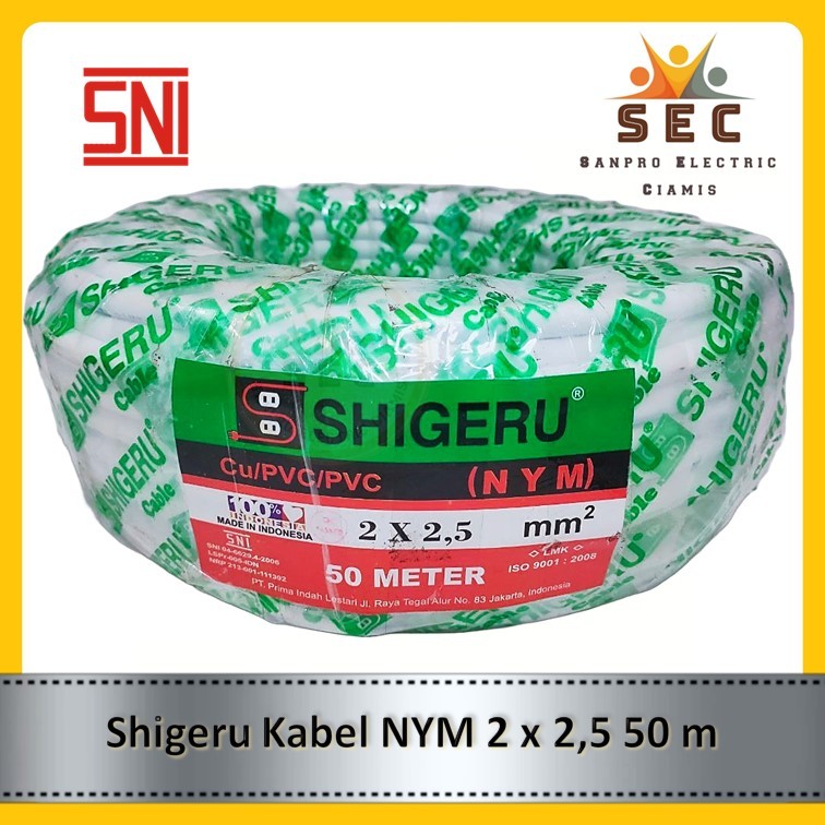 Jual KABEL LISTRIK SHIGERU NYM 2X2,5 2X2.5 2 X 2.5 50M 50 METER ROLL ...
