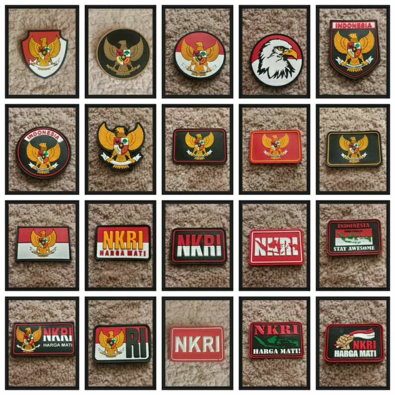 Jual Emblem patch rubbber garuda nkri | Shopee Indonesia