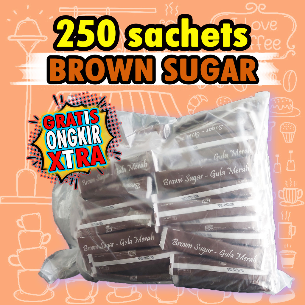 Jual GULA MERAH STICK - 250 SACHET - GULA AREN BROWN SUGAR BUBUK UNTUK ...