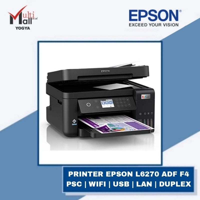 Jual Epson Printer L6270 Print Scan Copy WiFi Duplex with ADF F4 LAN USB (Free Tinta Original ...