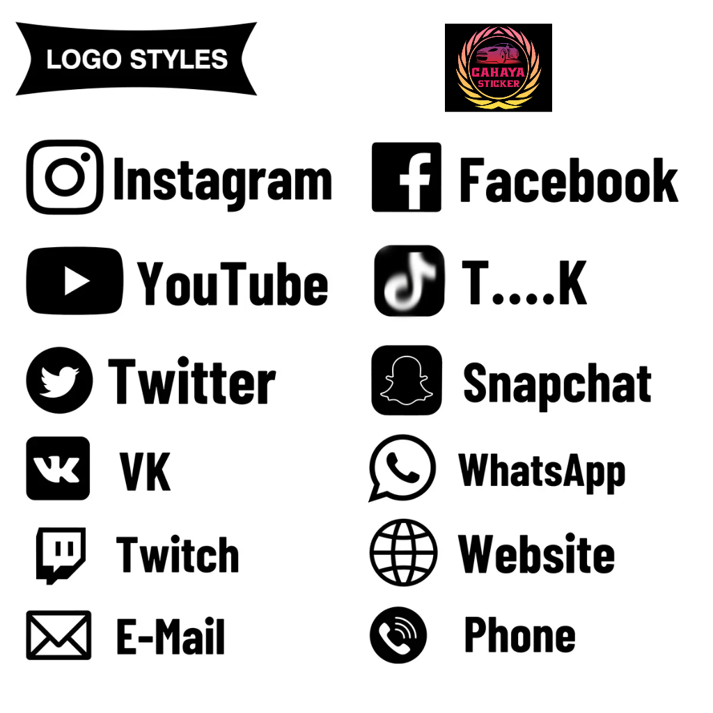 Jual sticker costum nama sticker costum media sosial sticker nama media ...