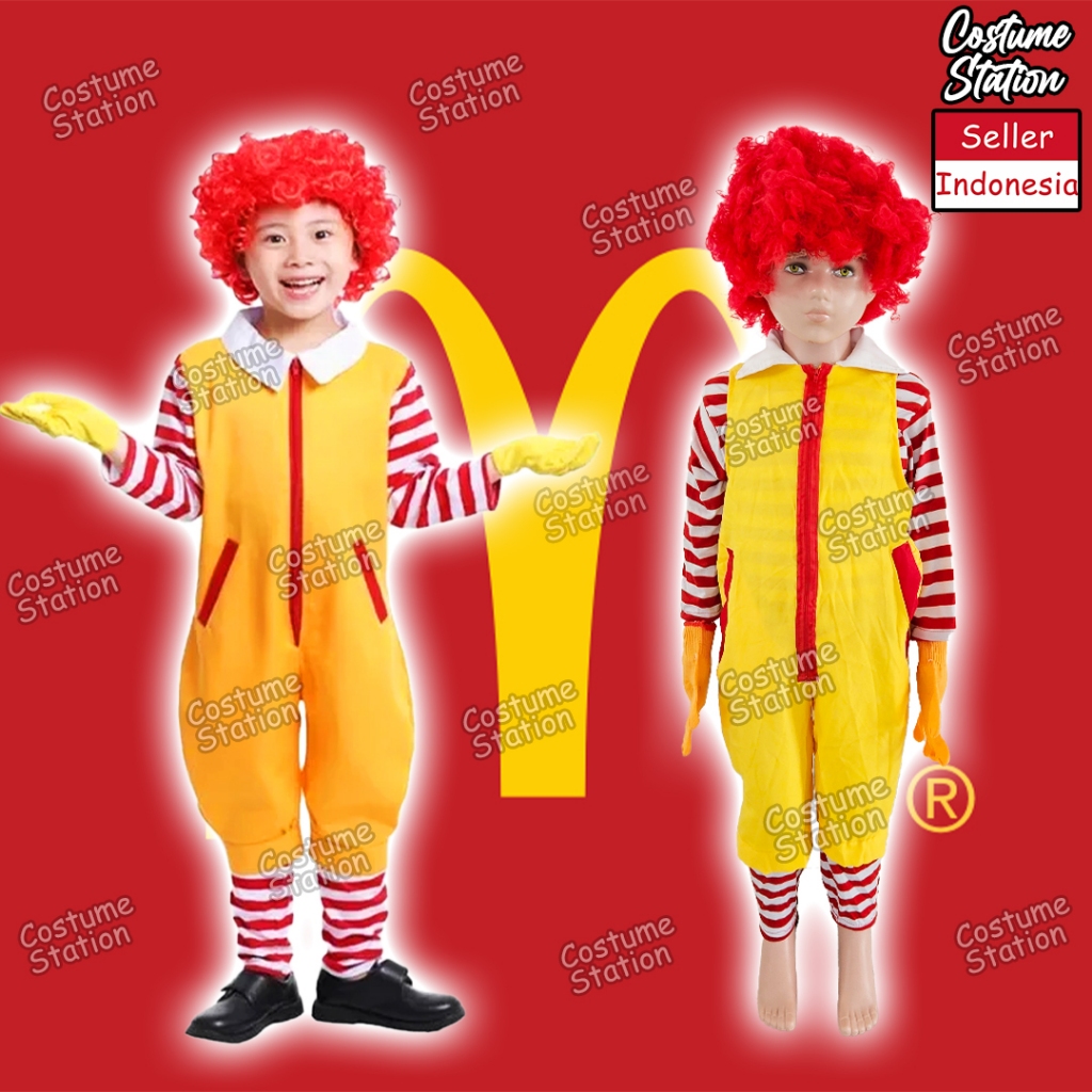 Jual Kostum Mcdonald / Costume Mcd Badut Pesta Halloween anak cowo ...