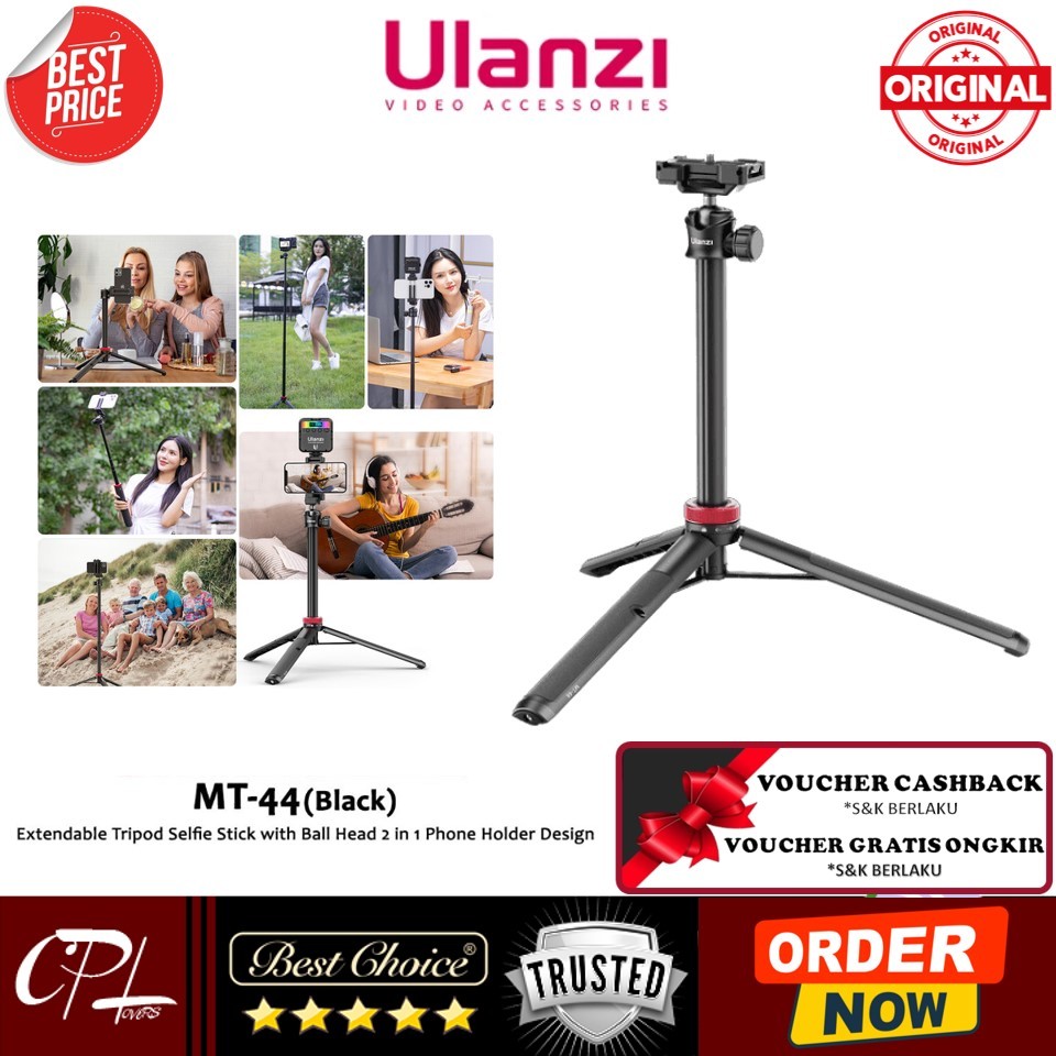 Jual Ulanzi MT-44 Extendable Vlog Tripod | Shopee Indonesia