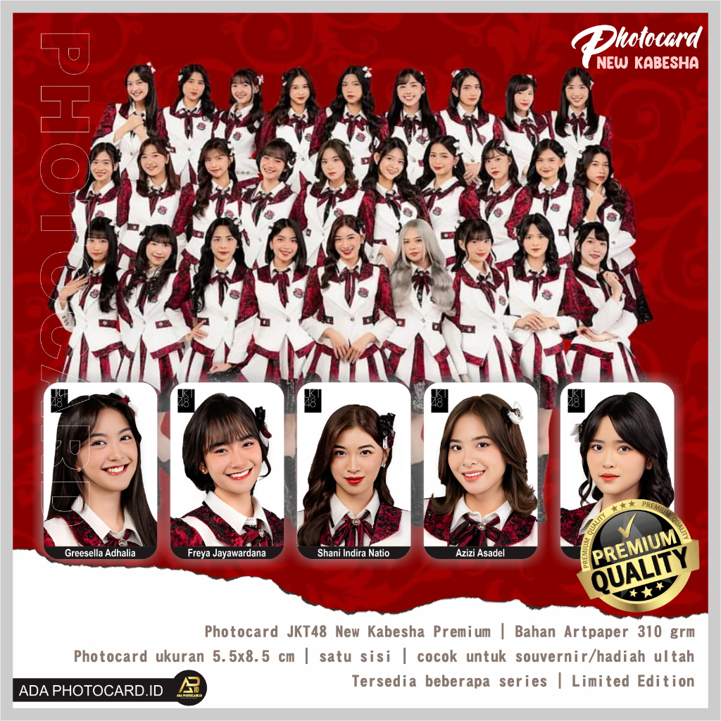 Jual Photocard Jkt48 Edisi New Kabesha Unofficialfanmade Isi 30 Pcs Premium Bonus Stiker Dan