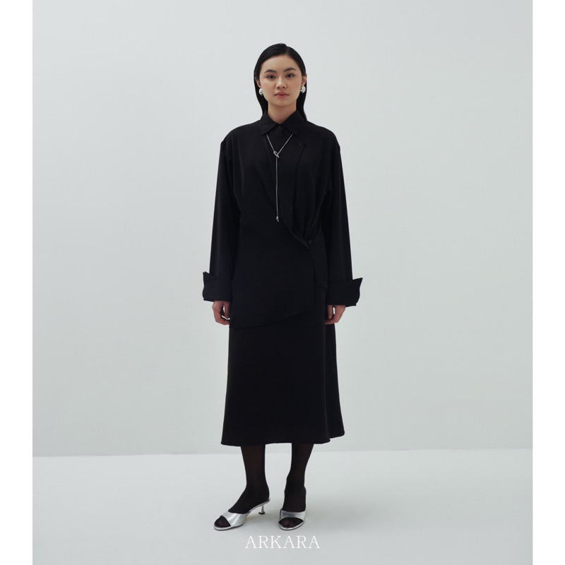 Jual ARKARA - Otaru - Kemeja kasual Wanita - Polos - Woven Blend ...